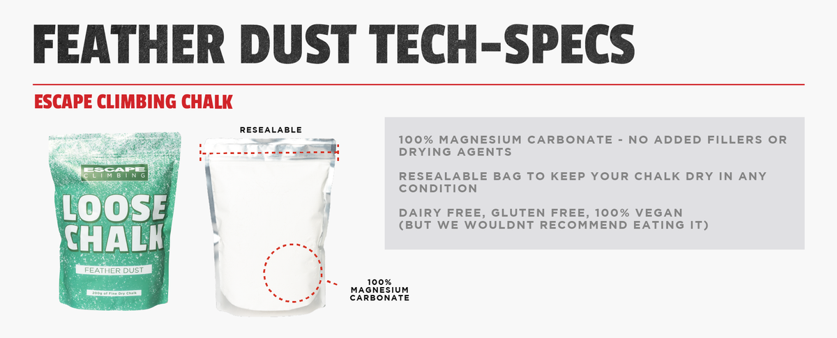 Feather Dust Chalk – Escape Climbing