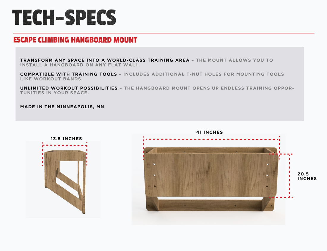 Universal Hangboard Mount – Escape Climbing